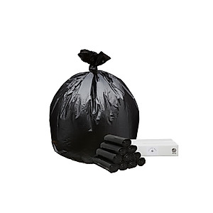Top Knot Bags 45 Gallon Garbage Trash Bag 40X46" 1.5 Mil Black 100 Count Can Liner Bulk 40 Gallon 41 Gallon 42 Gallon 43 Gallon 44 Gallon Made in USA