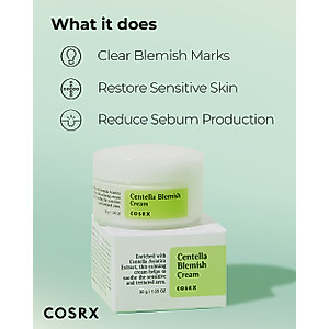 COSRX Centella Blemish Cream, 1.05 fl.oz / 30g | Centella | Korean Skin Care, Vegan, Cruelty Free, Paraben Free