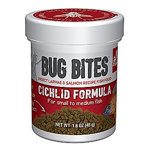 Fluval Bug Bites Cichlid Fish Food, Granules for Small to Medium Sized Fish, 1.59 oz., A6580