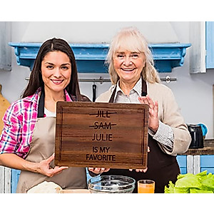 Personalized My Favorite Child Funny Cutting Board, Mom & Dad Kitchen Gifts, Mothers Day Gifts Idea from Daughter, Son, Customizable Birthday Gifts for Parents, Fathers Day Present, Christmas Gifts