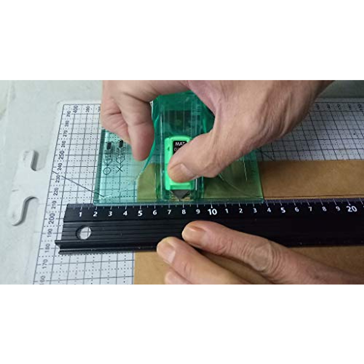 Cutter 45 & 90 Degree Bevel Mat Board Cutter, with 2pcs Free Replacement Blade (White)