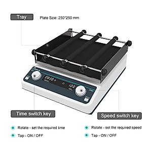 JOANLAB Lab Orbital Shaker Mixer 40-200rpm Adjustable, Timed and Continuous Modes,Digital Orbital Rotator Shaker (OS-20PRO)