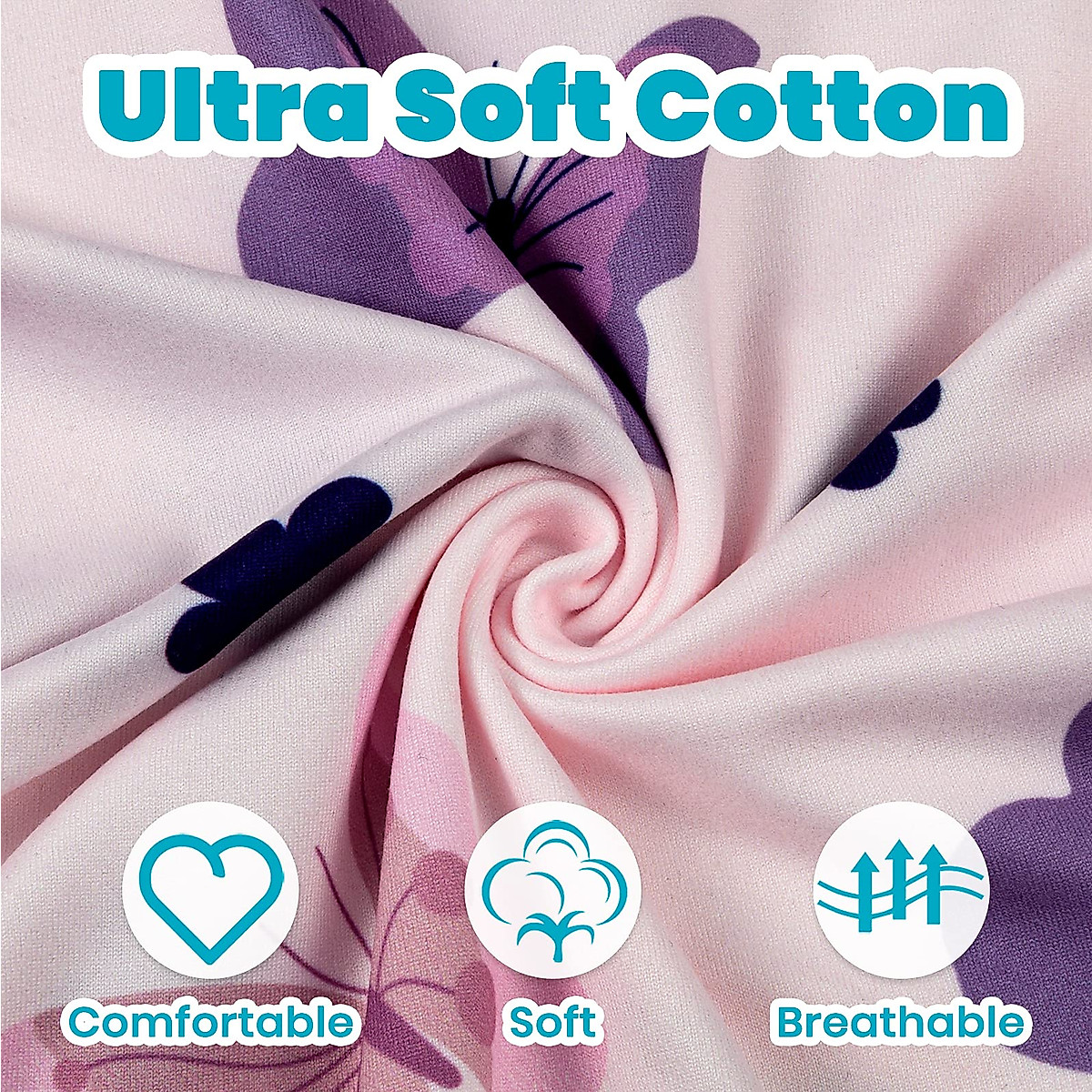 Newborn Baby Knotted Gown for Girls, Newborn Hospital Outfit with Mitten Cuffs, Super Soft Silky Infant Long Sleeve Gown with Tie Bottom