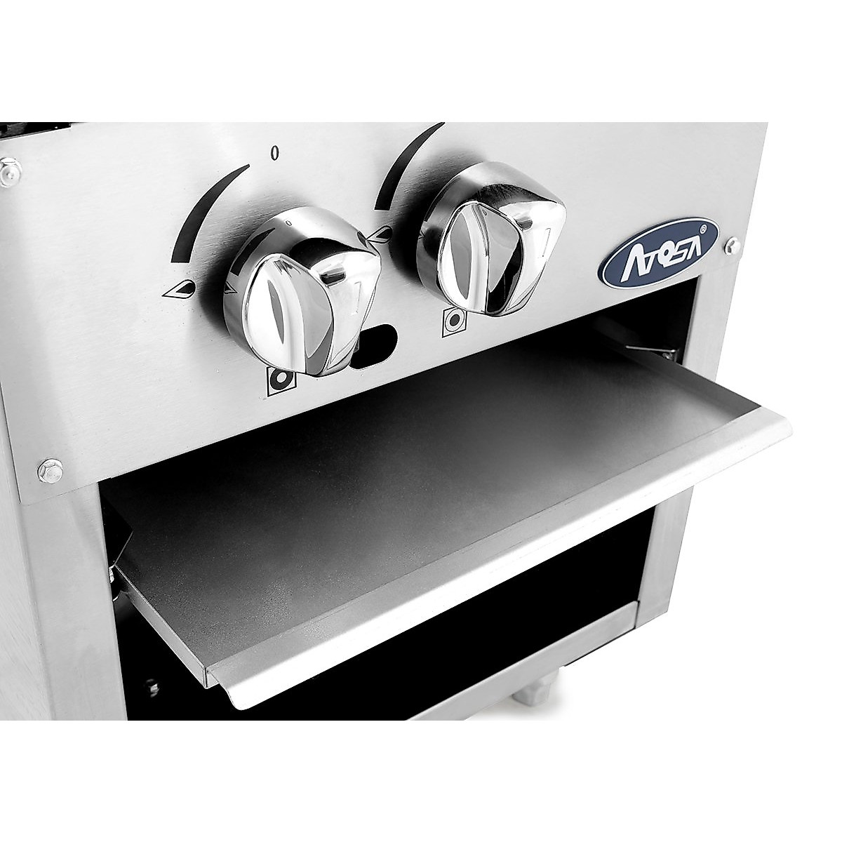 Atosa USA ATSP-18-1 (High BTU 80,000) Heavy Duty Stainless Steel Stock Pot Stove - Natrual Gas Double Burner