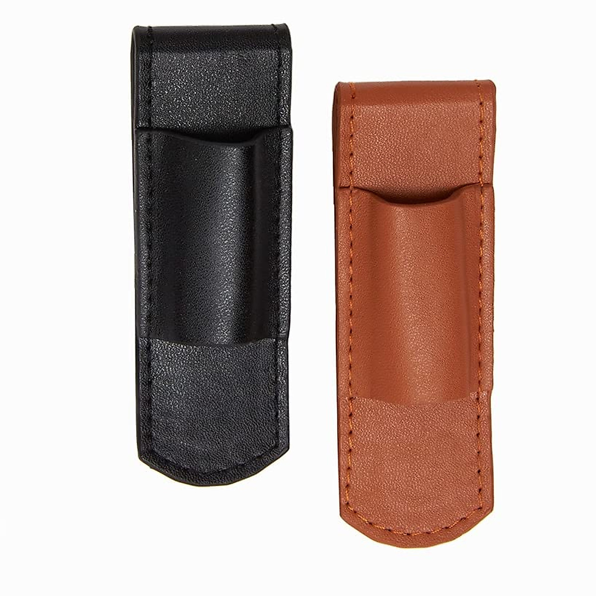 The Lakeside Collection Glasses Holder Bookmark - Leather Reading Glasses Keeper & Bookmark - Black/Brown