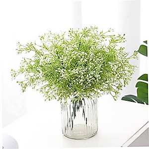 Abaodam 3pcs Artificial Flower Arrangement Outdoor Faux Plants Faux Greenery Plastic Outdoor Plants Artificial Flowers Artificial Greenery Shrubs Plant Decor Decorative Fake Green Plant