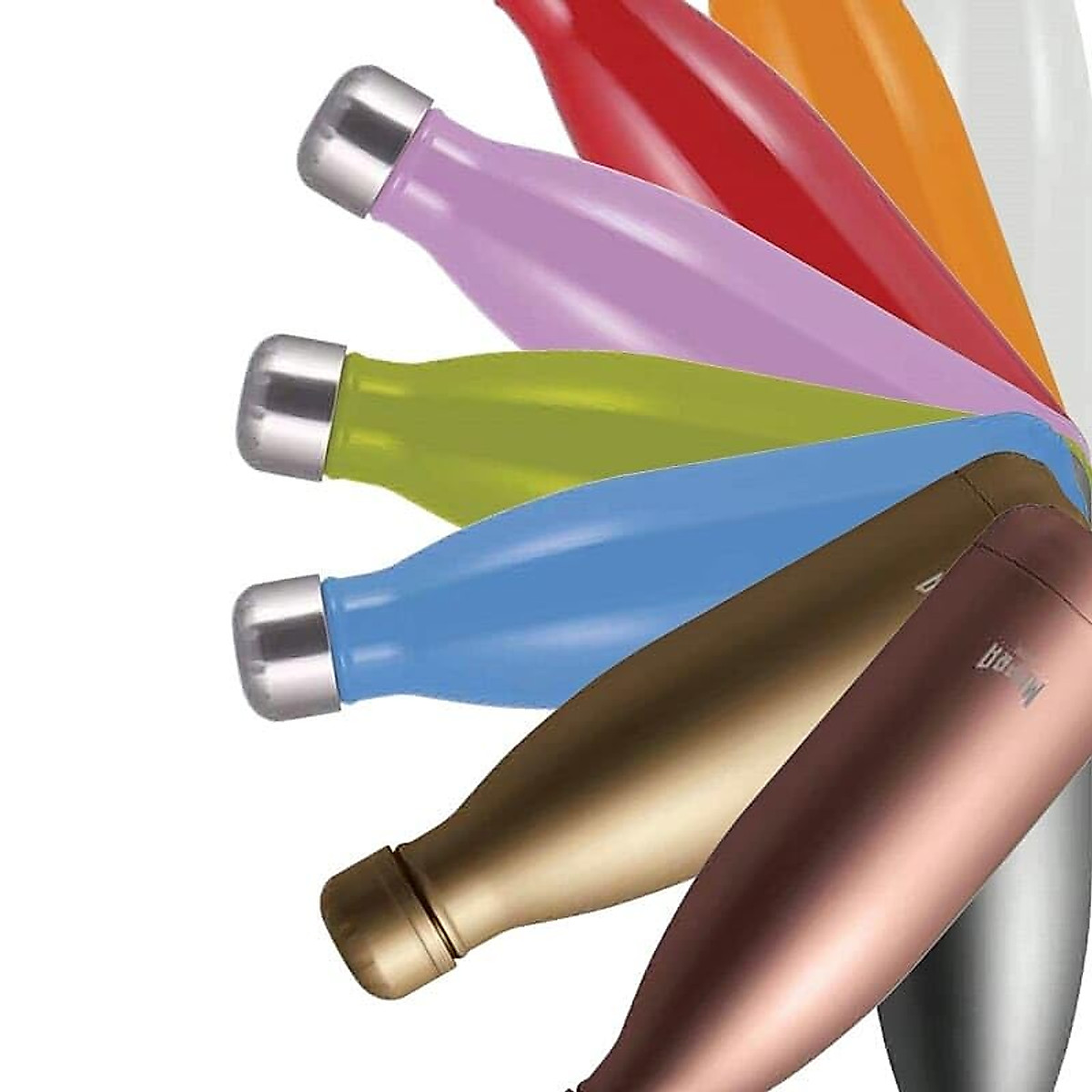 MEPRA AZB200693N 17 oz Insulated Stainless Steel Water Bottle with Screw Lid, Keeps Drinks Cold and Hot for 12 Hours, Dishwasher Safe, Black (Pack of 24)