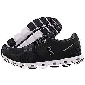 ON Women's Cloud Sneakers, Black/White, 6.5