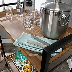 Sauder North Avenue Cart, L: 32.76" x W: 17.28" x H: 36.02", Sindoori Mango Finish