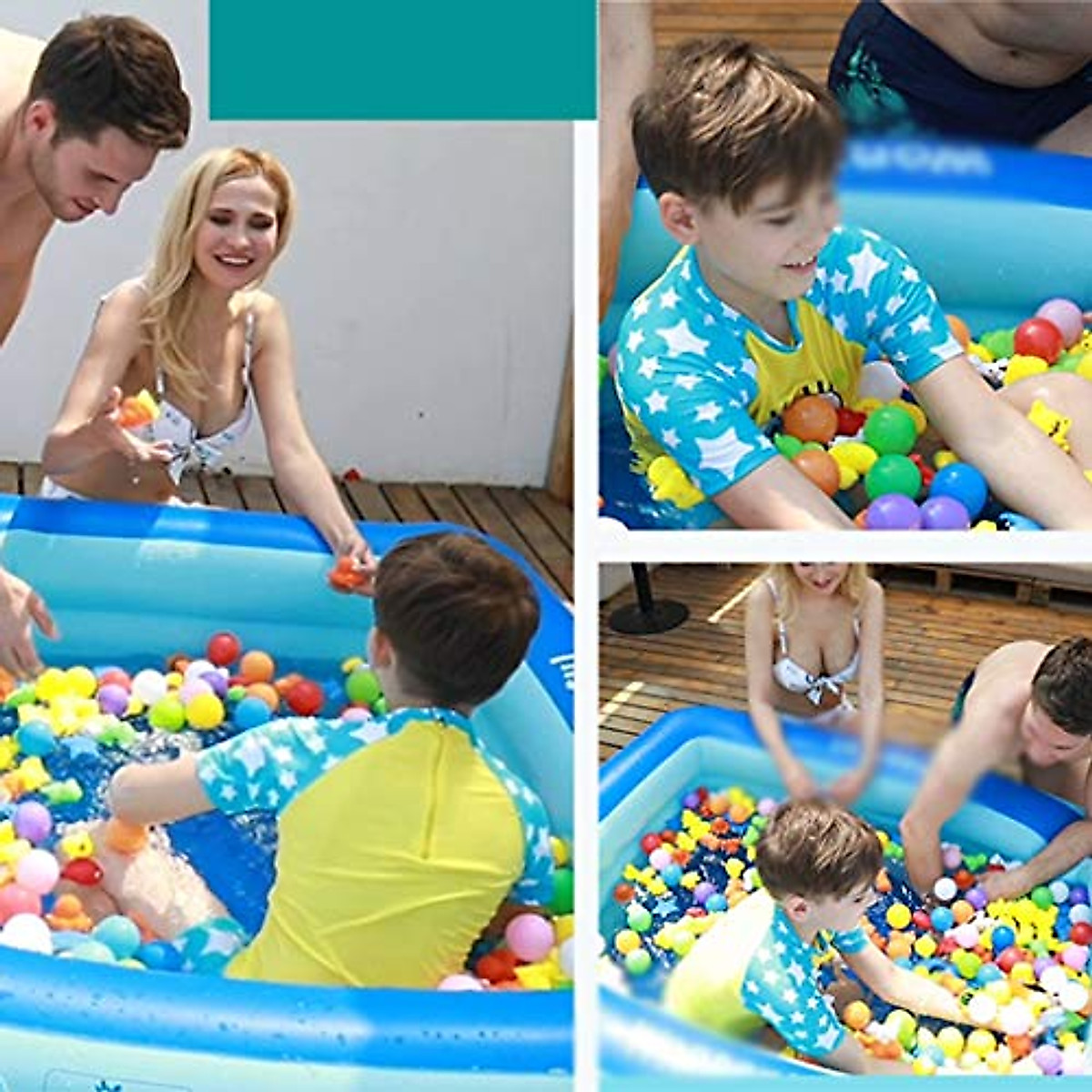 Priority Culture Inflatable Swimming Pool Family Lounge Pool,Creative Cartoon Children's Entertainment Paddling Pool, Garden Thickened Three-Layer Inflatable Swimming Pool, Summer Water Party