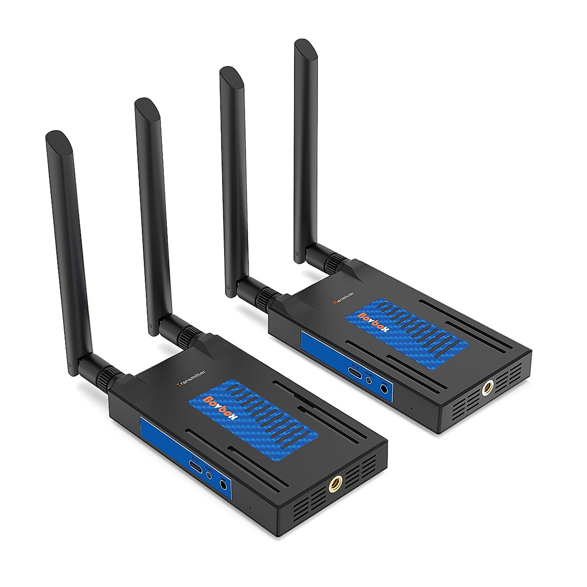 Wireless HDMI Transmitter and Receiver, 2.4/5G Supports 1080P Range up to 820ft Wireless Video Transmitter for TV with LoopOut and Support IR from PC/Laptop/Set-top/DSLR to Monitor/Projector/TV