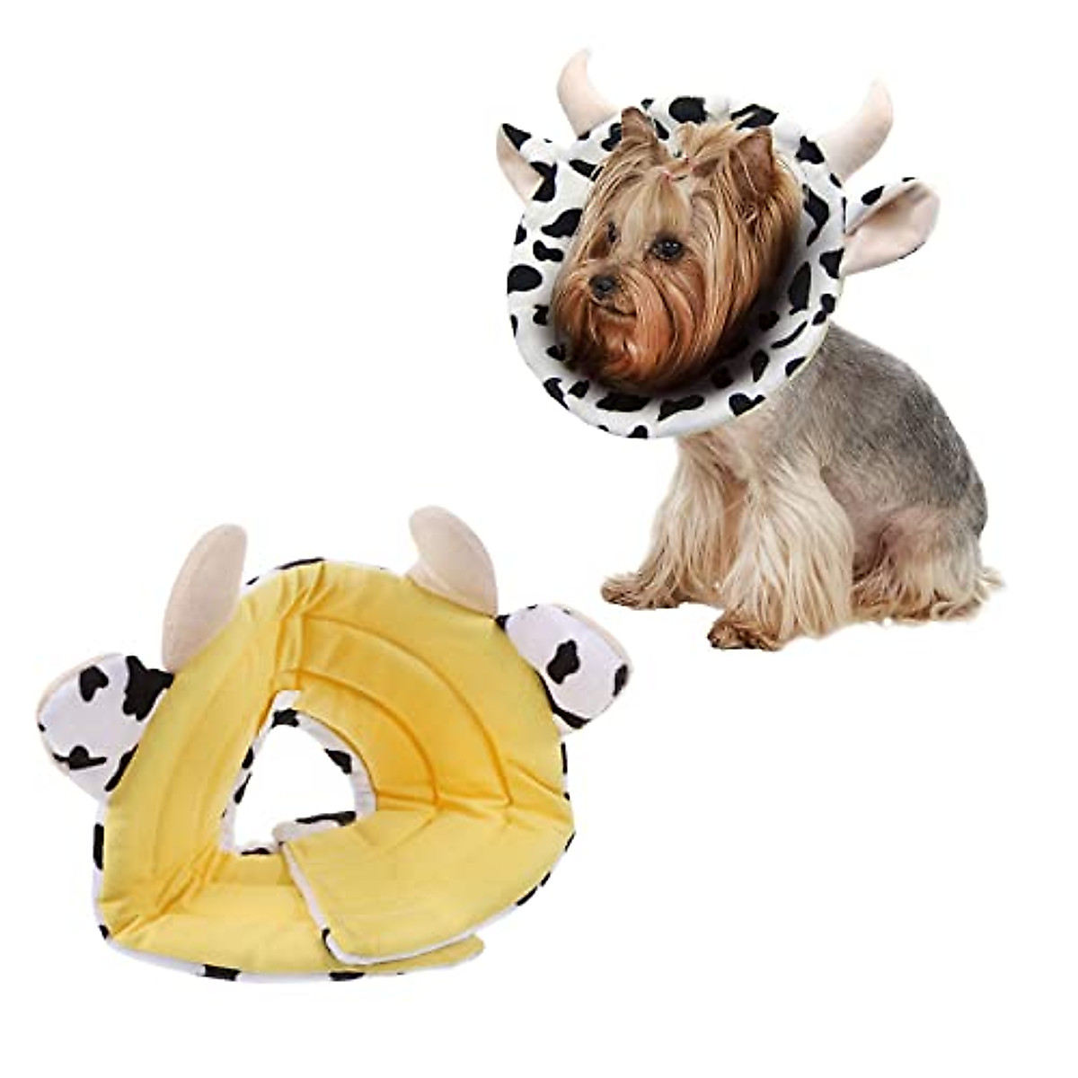 DOITOOL 3pcs Cat Collar Bite Pet Cone Pet Collar Wound Healing Cone Pet Elizabeth Collar Pet Protection Collar Pet Elizabethan Circle Collar for Puppy Pp Cotton White Cat Litter Small