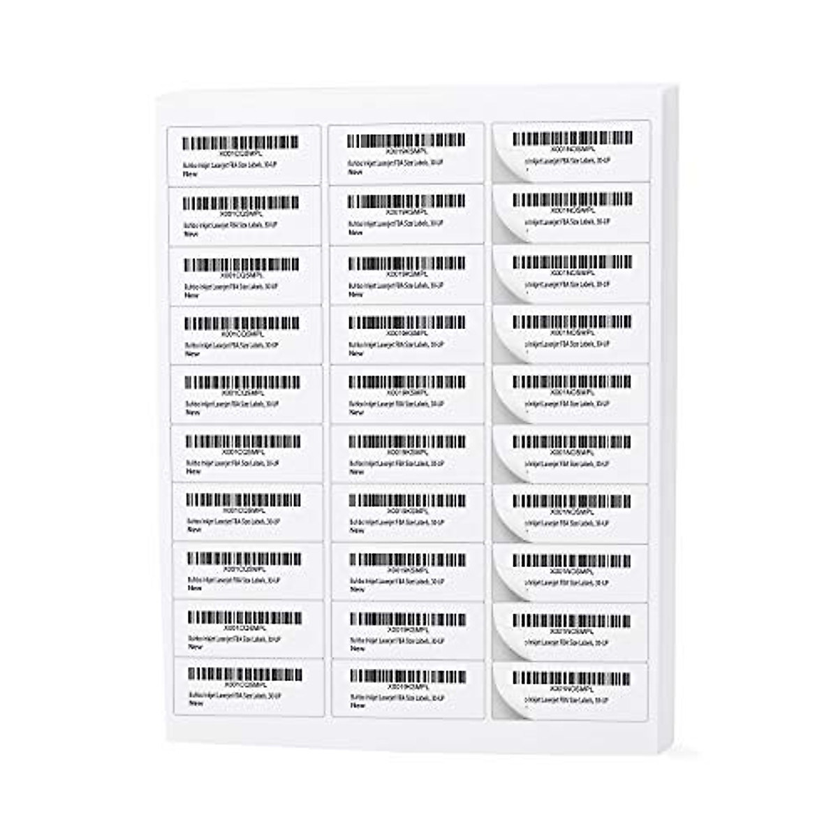 Buhbo 30-UP FBA Product Sticker Labels 1" x 2-5/8" Address Labels for Laser & Ink Jet Printers (500 Sheets, 15,000 Labels)