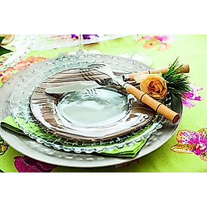 Nachtmann Bossa Nova Collection Dessert Plate, 6 Inch, Set of 2, Crystal Clear Glass, Bread & Butter Plates, Appetizer Dishes, Small, Dinnerware, Dishwasher Safe