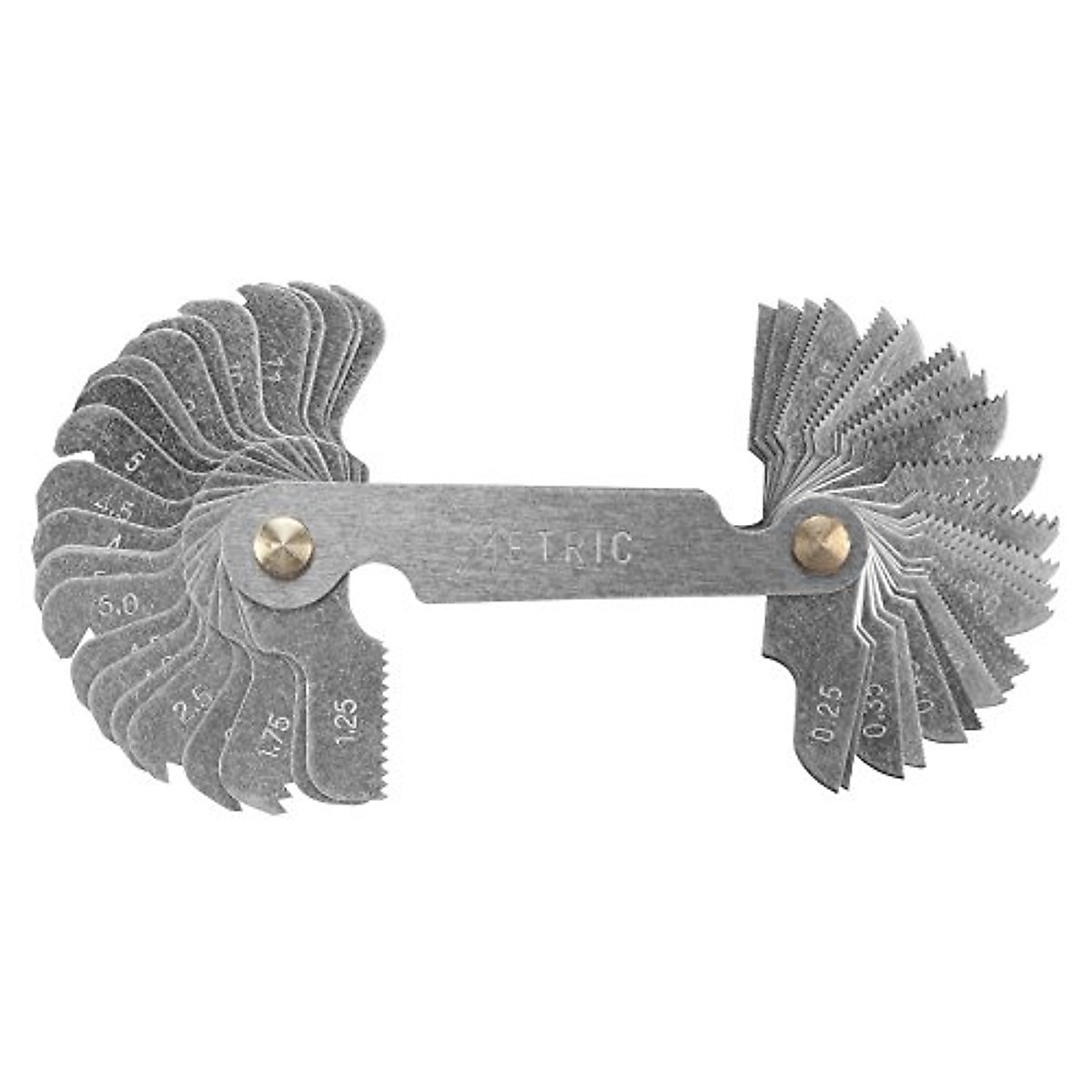 Performance Tool W8655 Combination Thread Pitch Gauge - Standard and Metric, 60 Degree Angle, Quality Construction for Accurate Readings