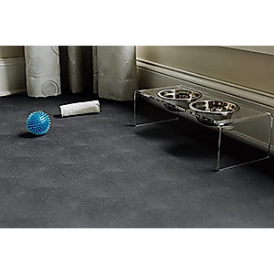 G-Floor for Pets Levant Texture Protective Vinyl Floor Covering for Hardwood, Concrete, and Low-Pile Carpet - 7.5ft x 17ft Slate Grey