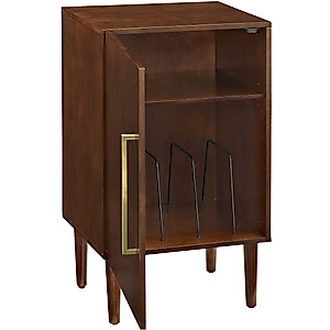 Crosley Furniture Everett Player Stand with Storage for Vinyl Records, Mahogany