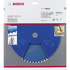 Bosch Professional Expert for Wood 2608644342 Circular Saw Blade 254 x 30 x 2.6 mm Teeth 54 Accessories Circular Saw
