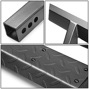 DNA Motoring HITST-2-333-BK-T1 2" Receiver Trailer Towing Hitch Step Bar w/LED Brake Light,Black