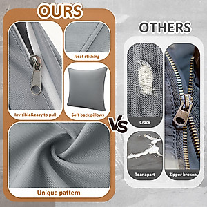 Patelai Outdoor Daybed Cushion Cover 66" Replacement Round Bed Cushion Cover Outdoor Waterproof Fade Resistant Sun Bed Outdoor Cushion Cover Patio Round Daybed Cushion Cover, Cover ONLY (Gray)