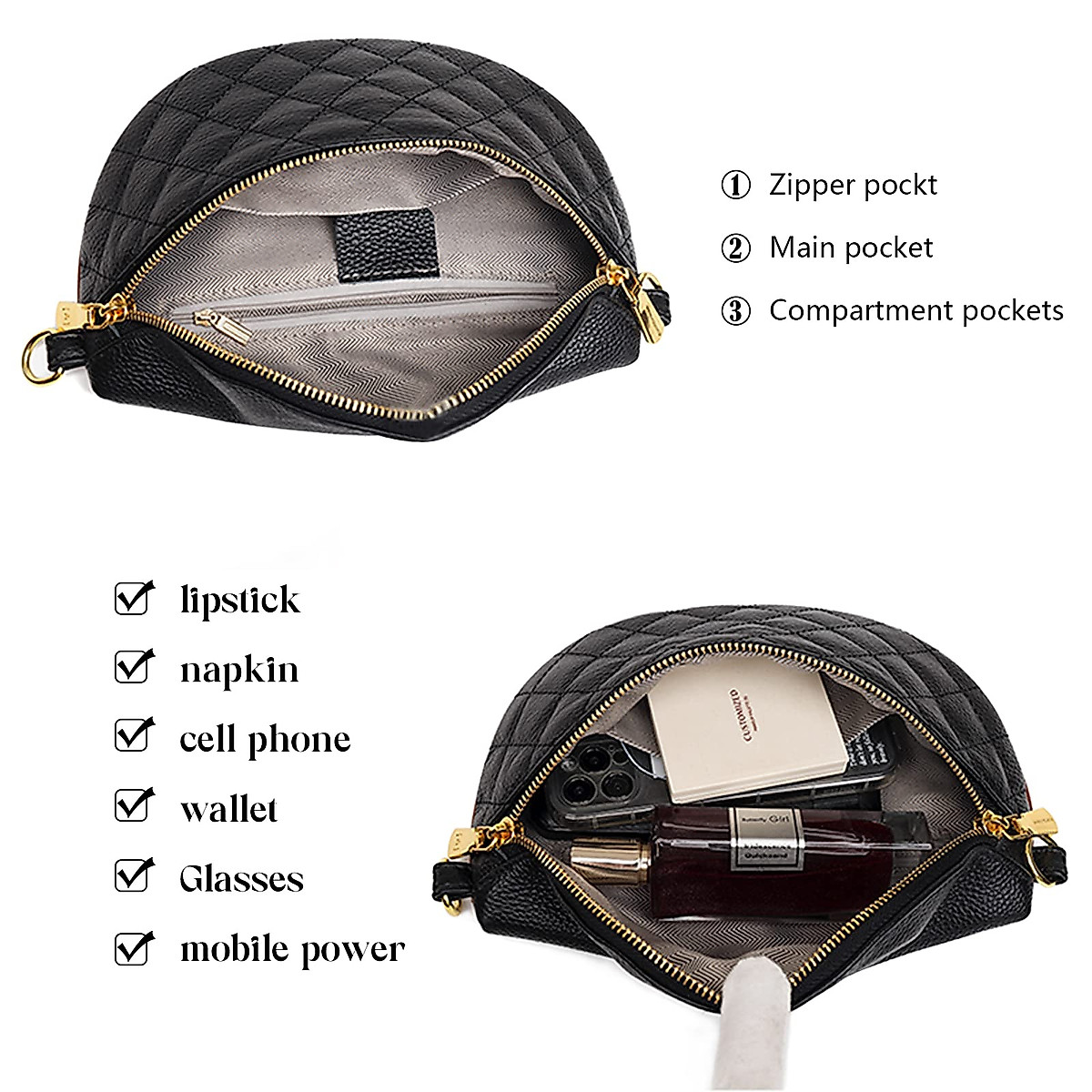 Eslcorri Small Crossbody Sling Bag for Women Trendy - Fashionable Fanny Packs Vegan Leather Chest Belt Bum Bag Anti Theft Crossbody Sling Purse for Travel Sport Camping - Apricot