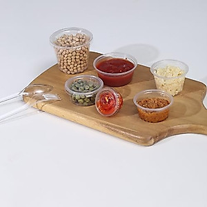 Packer Mate [150 Sets - 2 oz] Portion Cups With Lids, Jello Shot Cups With Lids, Small Plastic Containers With Lids, Plastic Sauce Cups With Lids, Disposable Condiment Cups With Lids, Souffle Cups