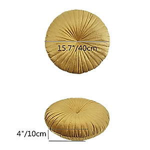 Icegrey Nordic Round Chair Cushion Throw Pillow for Couch Sofa Bed Pillow Yellow Diameters 15.7"
