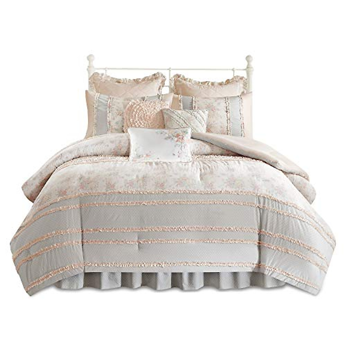 Madison Park Serendipity Peach Comforter Set - 9 Piece
