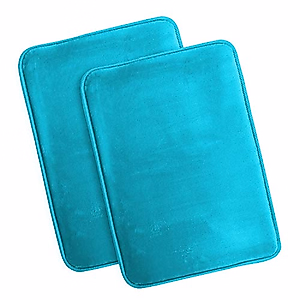 Clara Clark Bathroom Rugs, Ultra Soft Non Slip and Absorbent, Set of 2 Memory Foam Bath Mats.