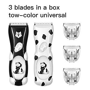 LEMULEGU Fashion Dog Hair Trimmer Blades,Quiet Waterproof Safe Grooming Kits Replacement,3 Packs of Replacement Blades for Dog Shavers