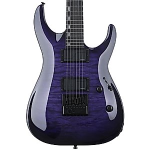 ESP LTD H-1000 EverTune Solidbody Electric Guitar - See-Thru Purple Sunburst