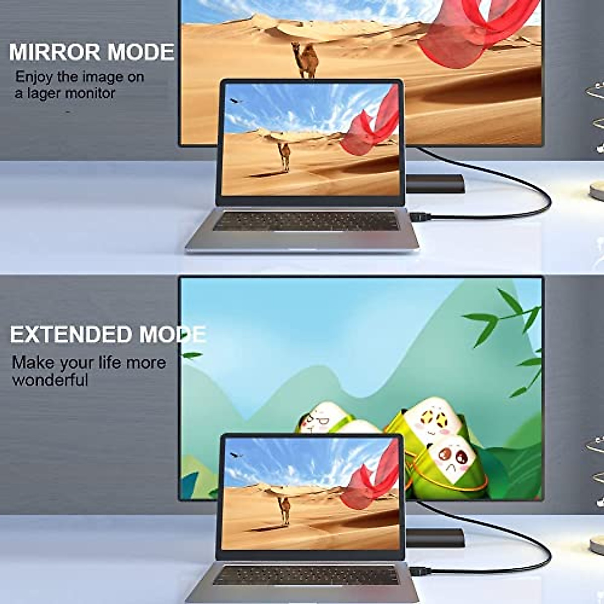 HDMI to DVI Cable 2 Pack, 5 Feet Bidirectional DVI-D to HDMI Cord Adapter 1080P Video High Speed Compatible for Computer, PC, Raspberry Pi, Roku, Xbox One, PS4 PS3, Graphics Card