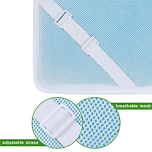 3 Inch Mattress Topper Cover Full Cooling Bamboo Rayon Zippered Cover with Adjustable Straps for Latex Memory Foam Mattress Topper