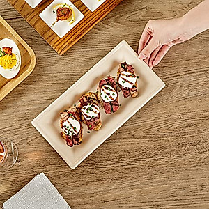 Restaurantware Pulp Safe No PFAS Added 10 x 5.1 Inch Rectangle Plates 100 Disposable Plates - Home Compostable Microwavable And Freezable Bagasse Plates For Hot And Cold Foods