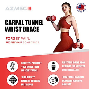 Carpal Tunnel Splint Brace, Support for Arthritis and Tendonitis Pain Relief - Wrist Compression Strap, Fits Left or Right Hand, Adjustable One Size, Good for day-to-day activities and sports. (Black)