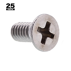 Prime-Line 9000710 Machine Screws, Flat Head, Phillips Drive, #8-32 X 3/8 In., Grade 18-8 (25 Pack)