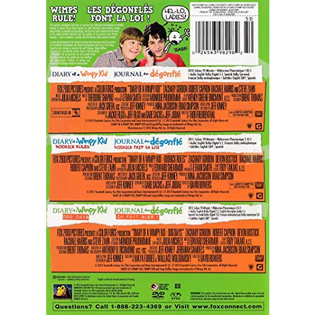 Diary of a Wimpy Kid 1,2 and 3