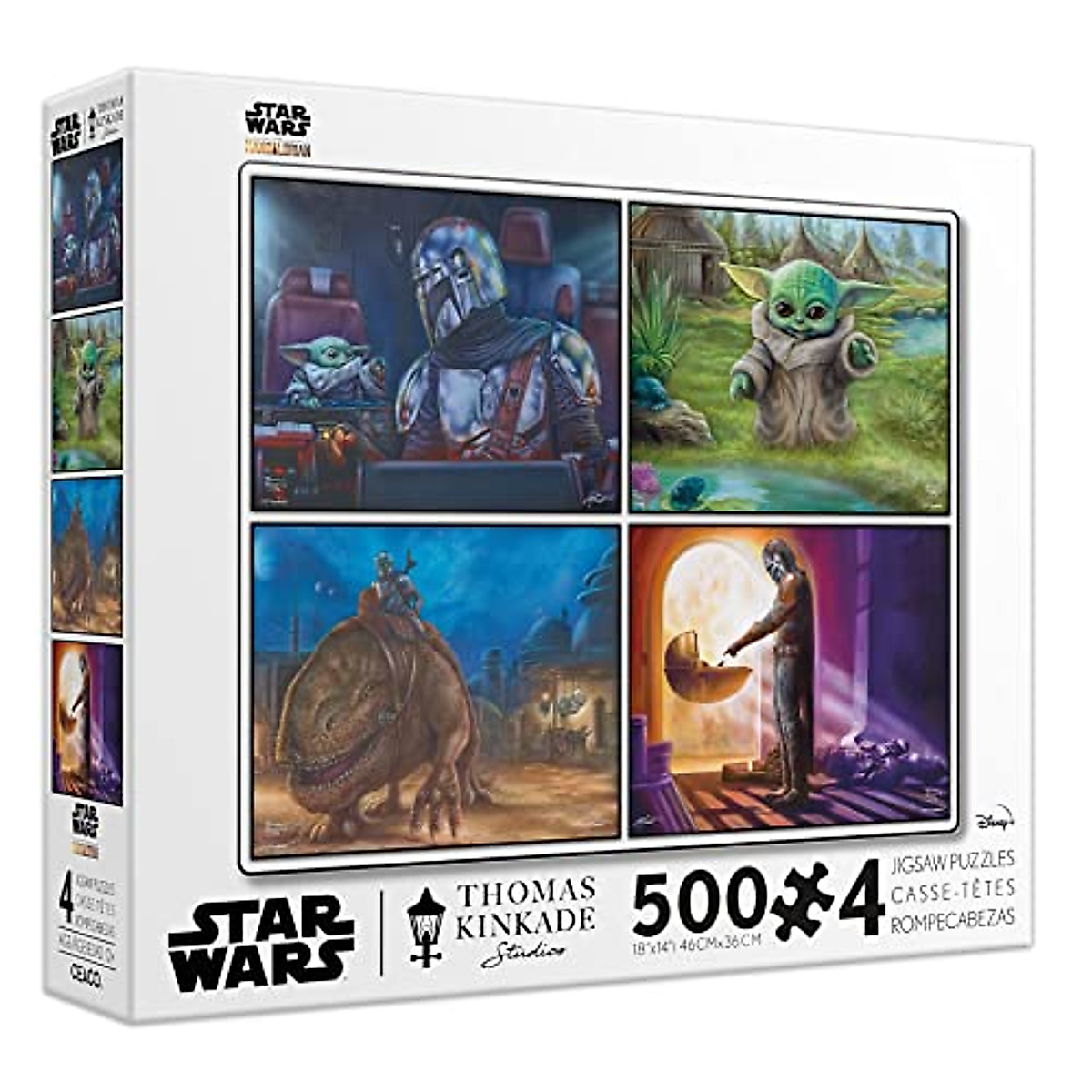 Ceaco - 4 in 1 Multipack - Thomas Kinkade - Mandalorian Collection - (4) 500 Piece Jigsaw Puzzles