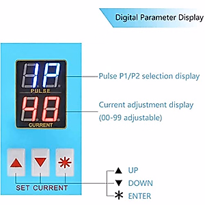 GAOMIN Battery Spot Welder 4.3kw High-Power Pulse Spot Welding Machine 737g Smart Precision Welding Large Battery Pack Induction,with 70bn Spot Welding Pen,Wire-Controlled Foot Switch