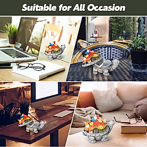 USEWIRE Ashtray, Resin Ashtray with Lid, Waterproof Ash Tray, Turtle Decor Ashtray for Home Office, Porch Patio Decorations, Outdoor Indoor Ashtray, Holiday Gift (Santa Claus)