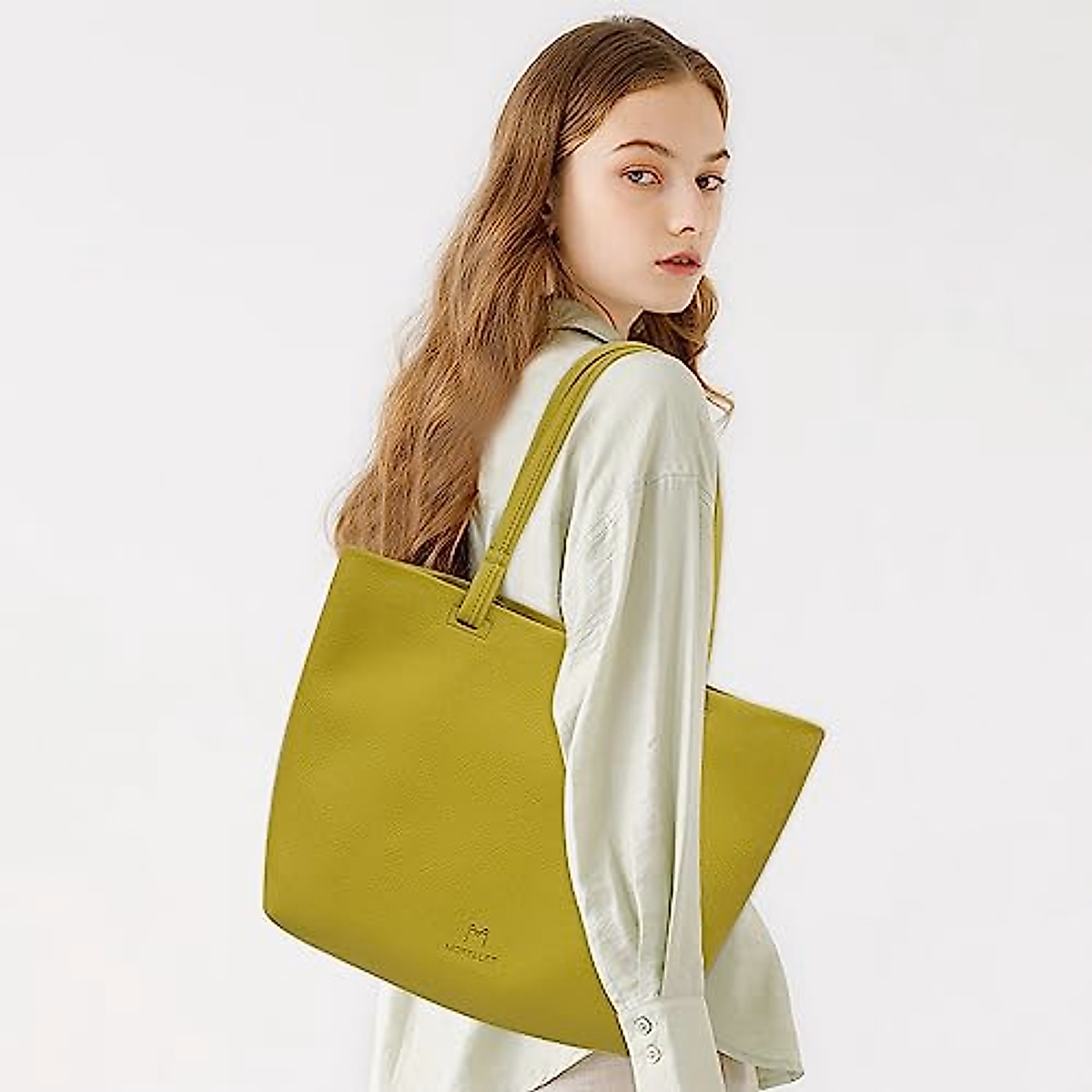 2023 Upgrade Leather Tote Bag for Women, Big Capacity Top Handle Ladies Shoulder Bags for Work School