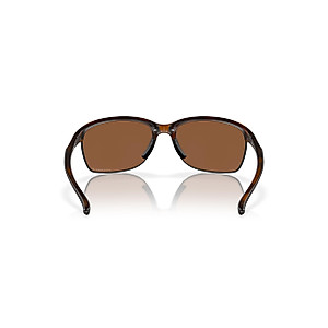 Oakley Women's Oo9191 Unstoppable Rectangular Sunglasses, Matte Brown Tortoise/Prizm Tungsten Polarized, 65 mm