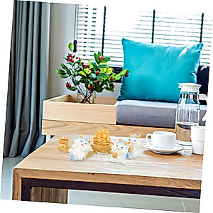 Luxshiny 6 Pcs Mini Animal Figurine Resin Dragon Mascot Doll Adorable Dragon Decor Desktop Dragon Decor