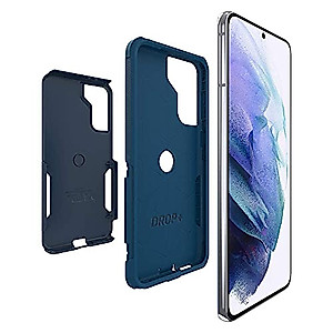 OtterBox Galaxy S21+ 5G (ONLY - DOES NOT FIT non-Plus size or Ultra) Commuter Series Case - BESPOKE WAY (BLAZER BLUE/STORMY SEAS BLUE), slim & tough, pocket-friendly, with port protection