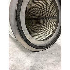 Braden Filtration Dust Collector Filter - Height: 26" OD: 12.75" ID: 8.375" / Cellulose Polyester Blend FR, Open-Open pans - MADE IN USA