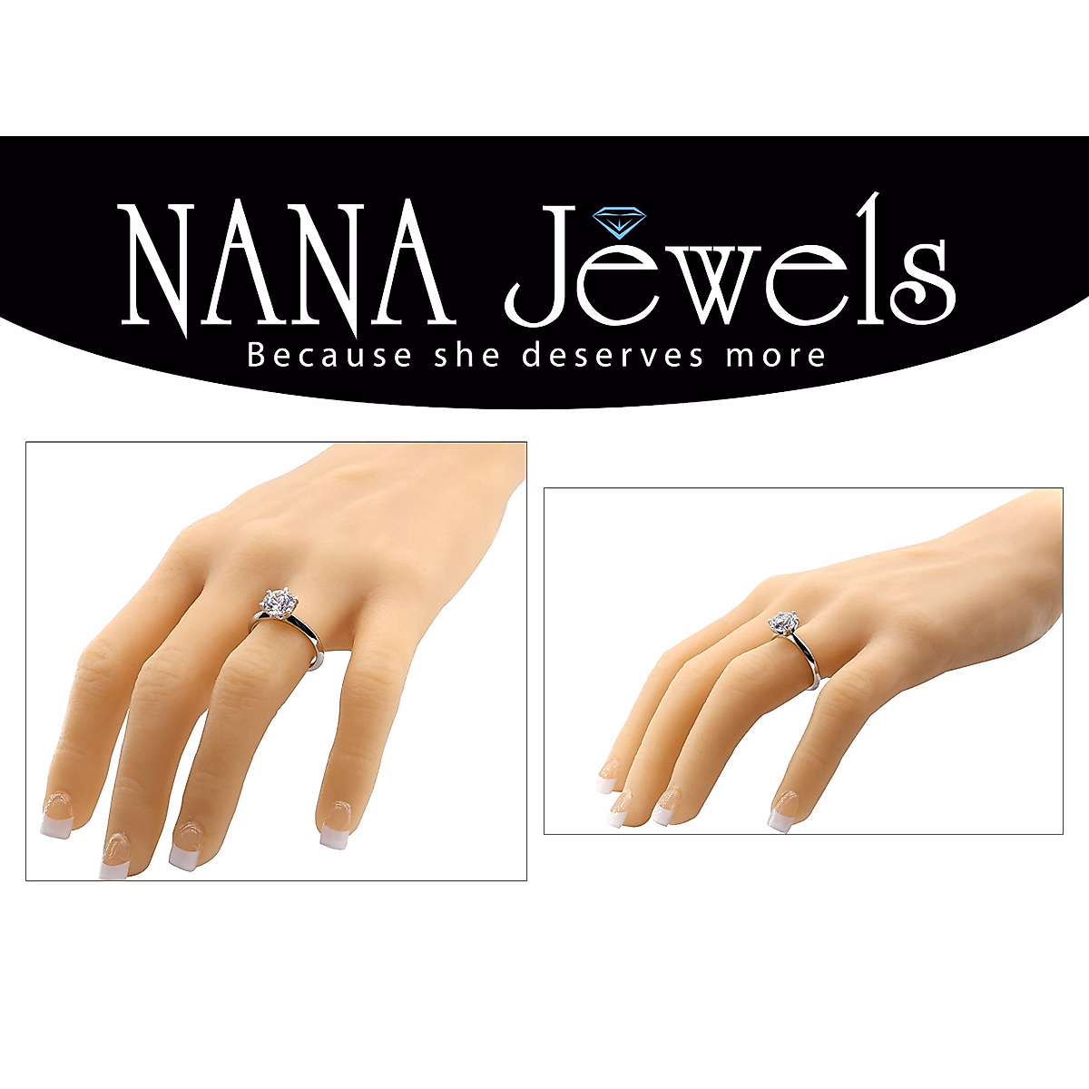 NANA Jewels 2.00ct Matrix Simulated Diamond Solitaire Engagement Ring Wedding Set w/Pure Brilliance Zirconia Size 7