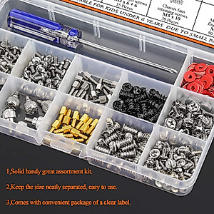 HELIFOUNER 360 Pieces Computer Standoffs Screws Assortment Kit with a Screwdriver