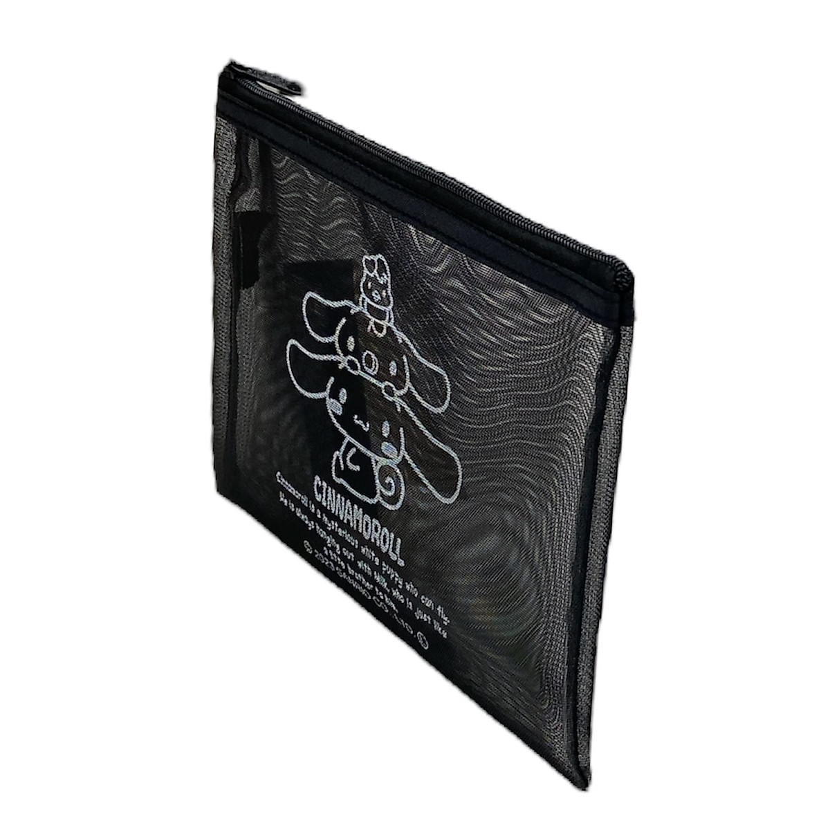 FRIEND Sanrio Cinnamoroll Accessories Cosmetic Mesh Nylon Polyester Pouch Zipper Case Bag 7.1 in (W) × 5.1 in (H) × 0.4 in (D)