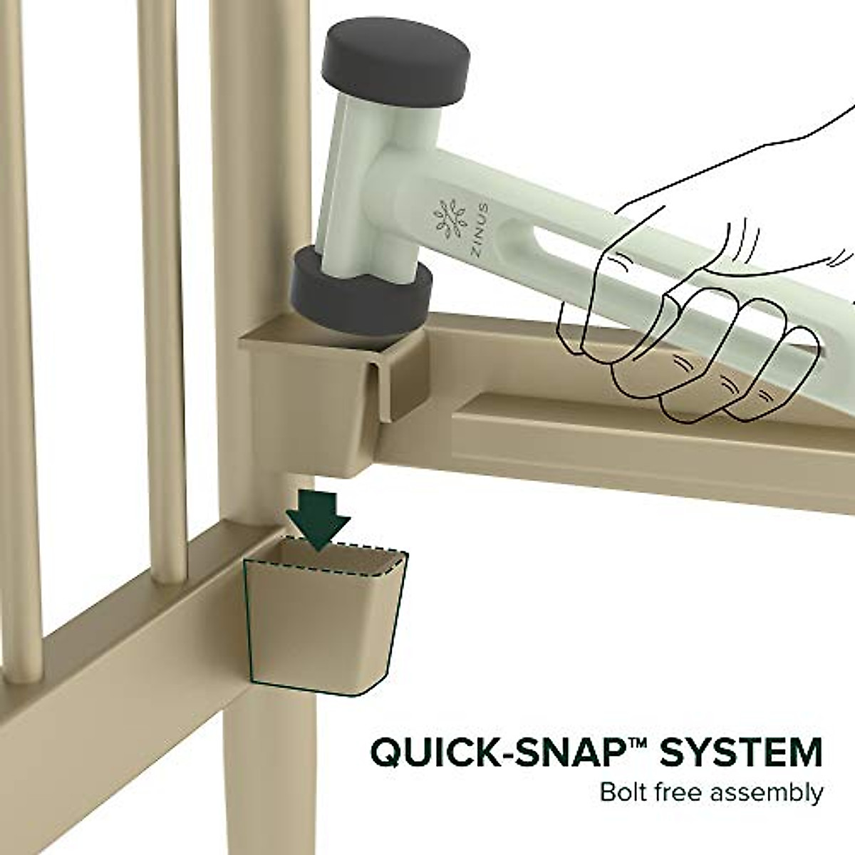 ZINUS Janelle Gold Metal Loveseat / Steel Framework with Upholstered Cushions / Easy Assembly