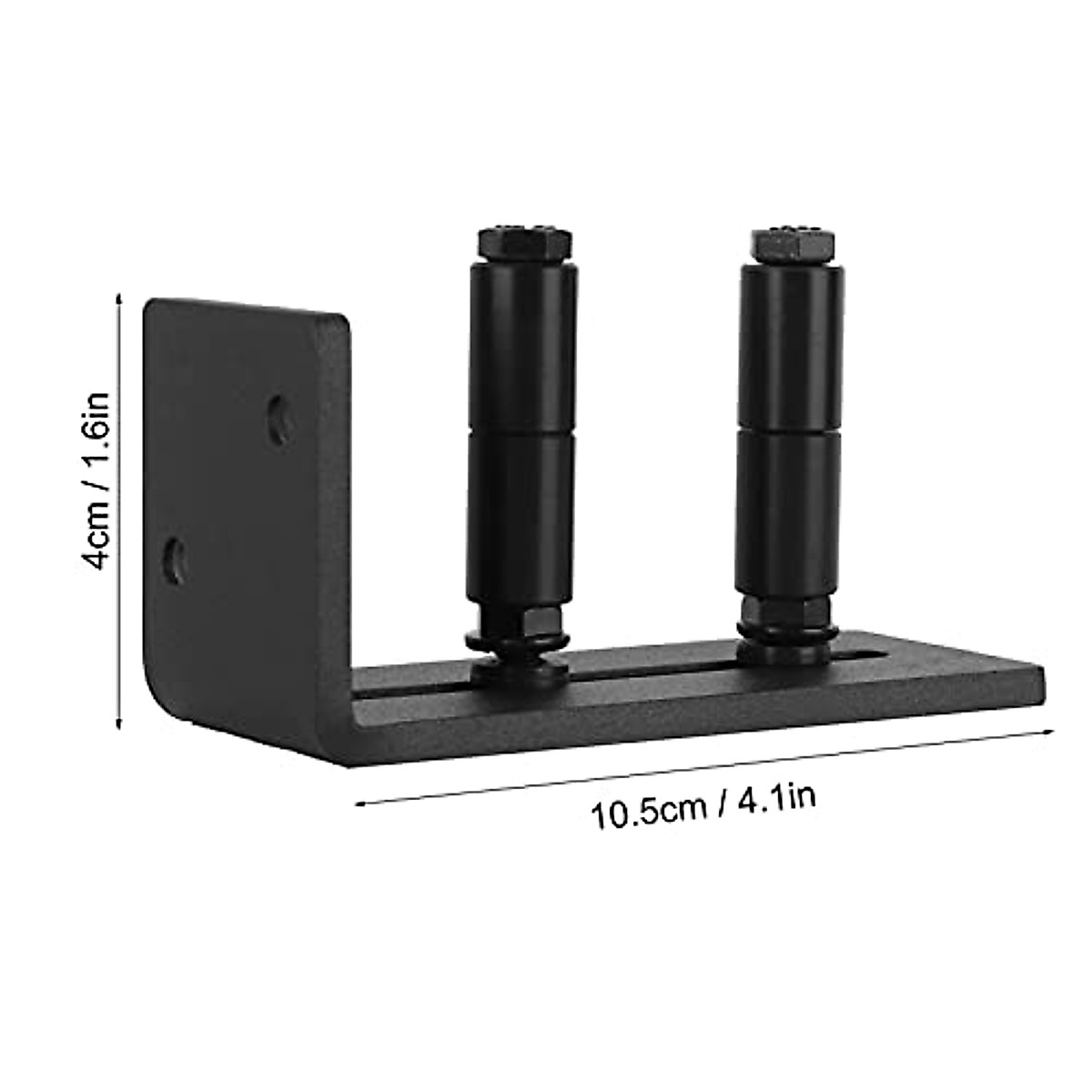 Barn Door Guide Black, Carbon Steel Sliding Barn Door Floor Guide for Bottom Adjustable Roller and Wall Mount System, Smoothly and Quietly 4.1x1.6in